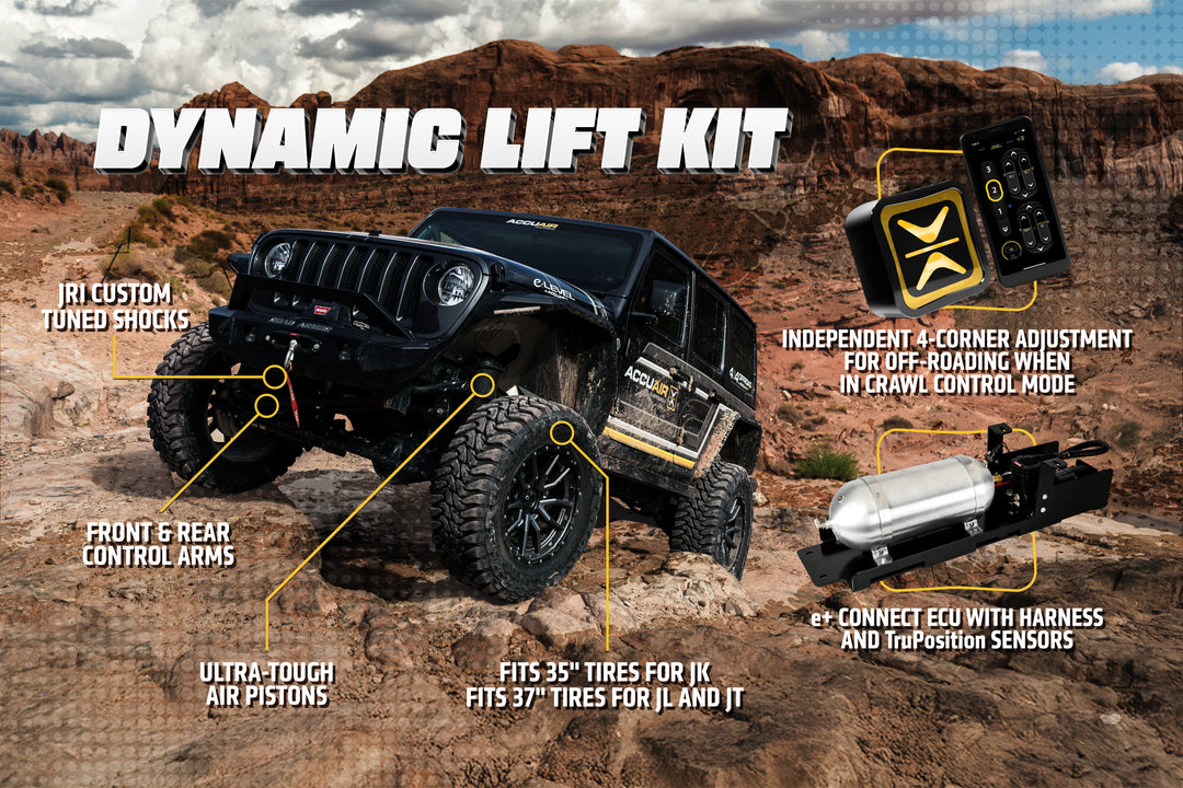 AccuAir Jeep Wrangler JK 3" Suspension Lift Kit | Dynamic Air Suspension – AccuAir Suspension